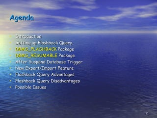 Oracle Flashback Query 3 | PPT