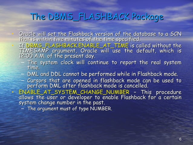 Oracle Flashback Query 3 | PPT
