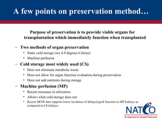 Organ Recovery & Preservation | PPT
