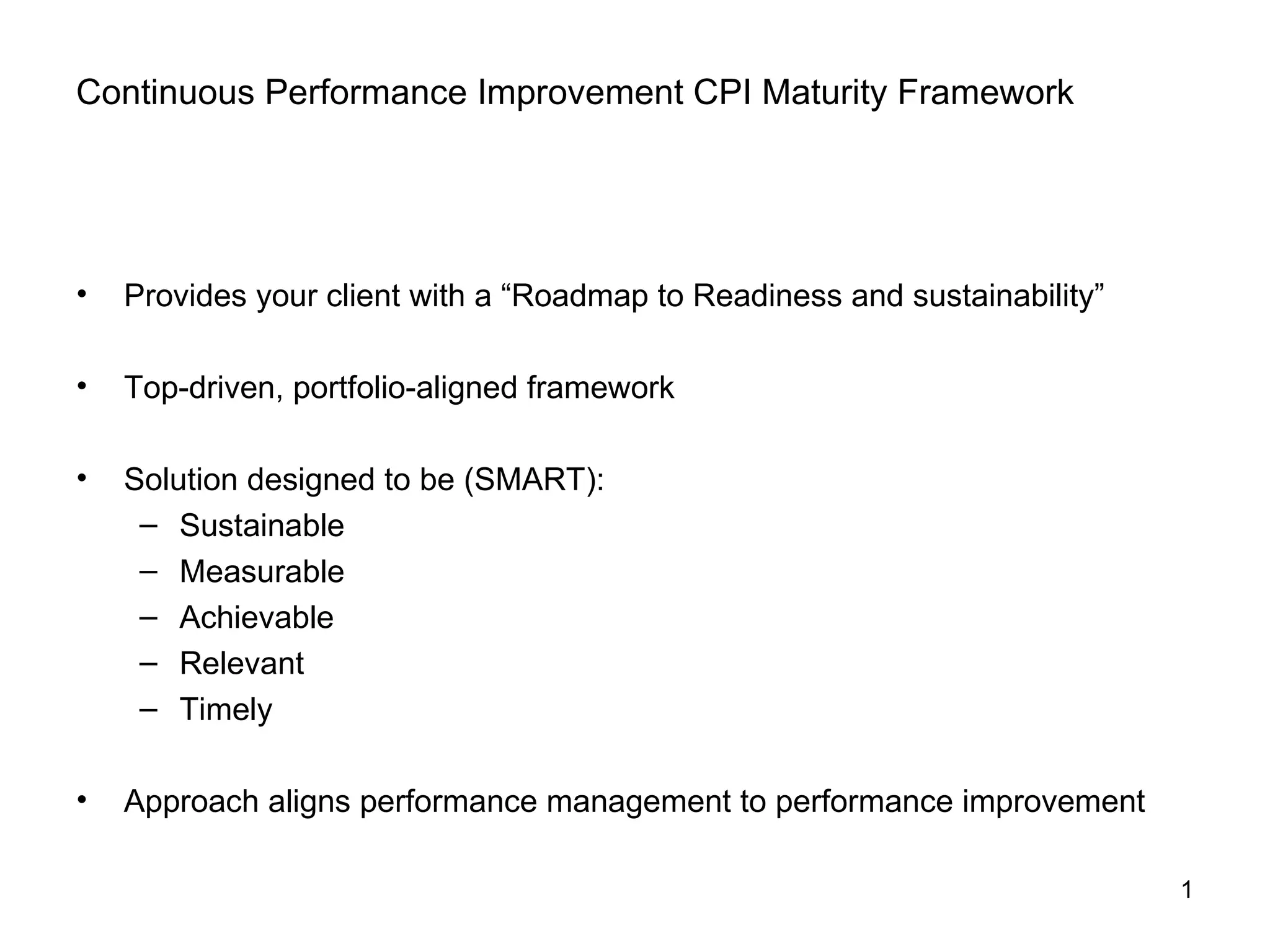 Organizational Evaluation And Improvement Framework | PPT