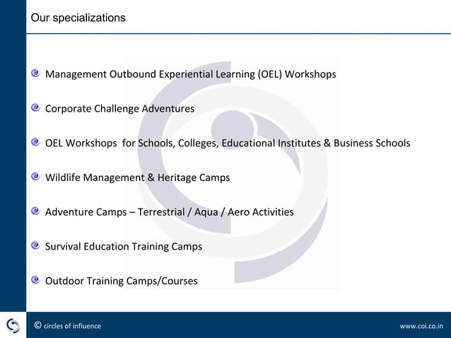 Outbound Experiential Learning Workshop | PPT