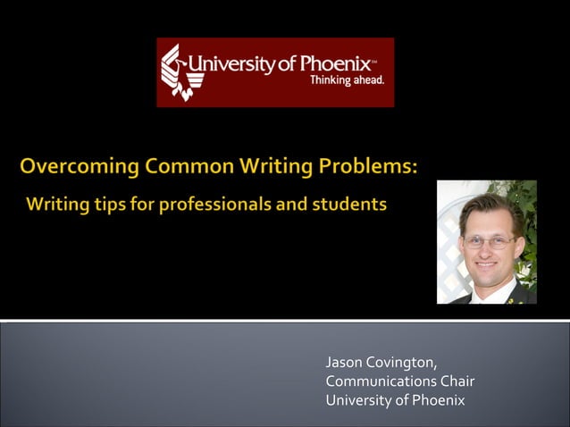 Overcoming Common Writing Problems | PPT