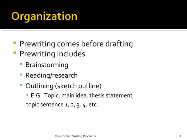 Overcoming Common Writing Problems | PPT