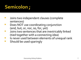 Overcoming Common Writing Problems | PPT