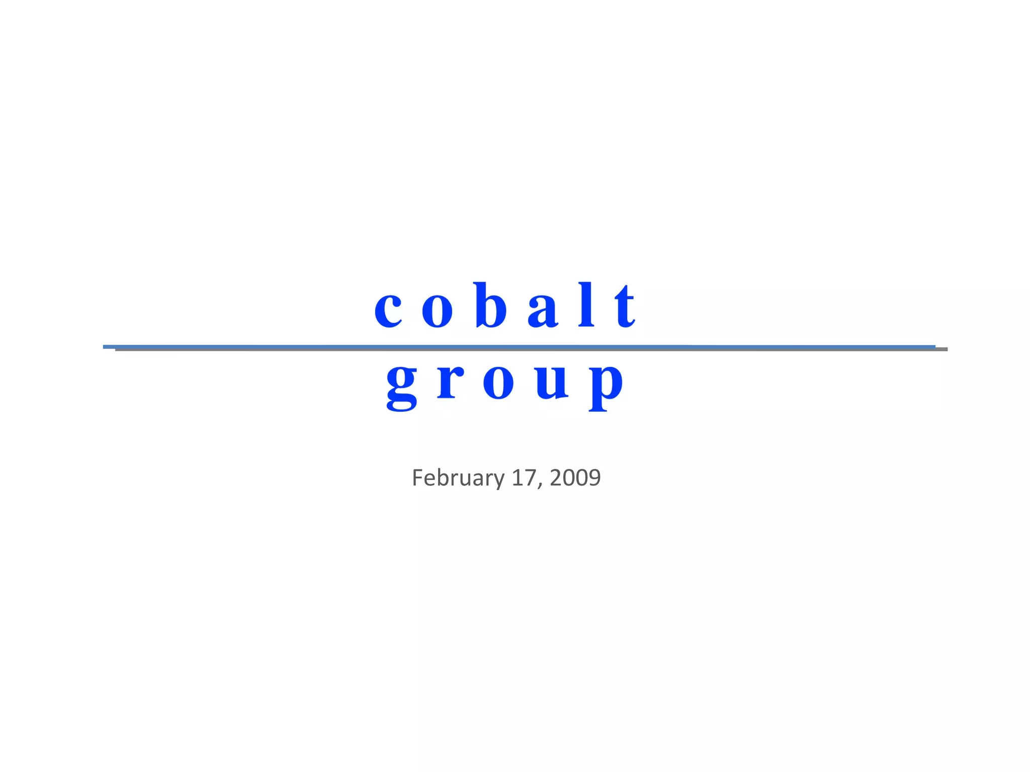 Cobalt Group Overview | PPT