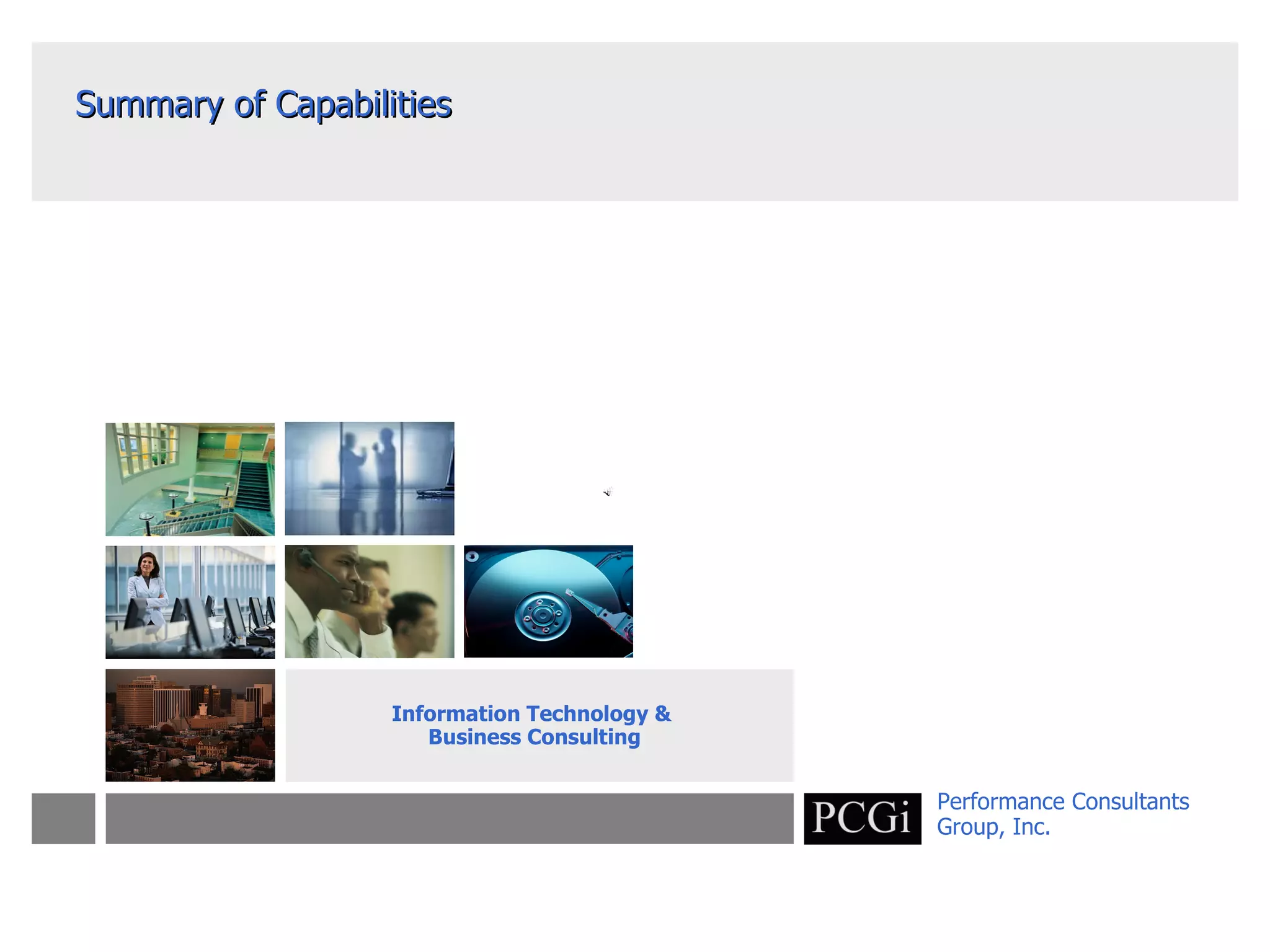 PCGi Capabilities Presentation | PPS