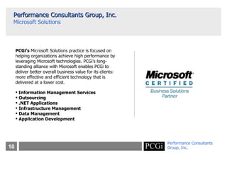 PCGi Capabilities Presentation | PPS