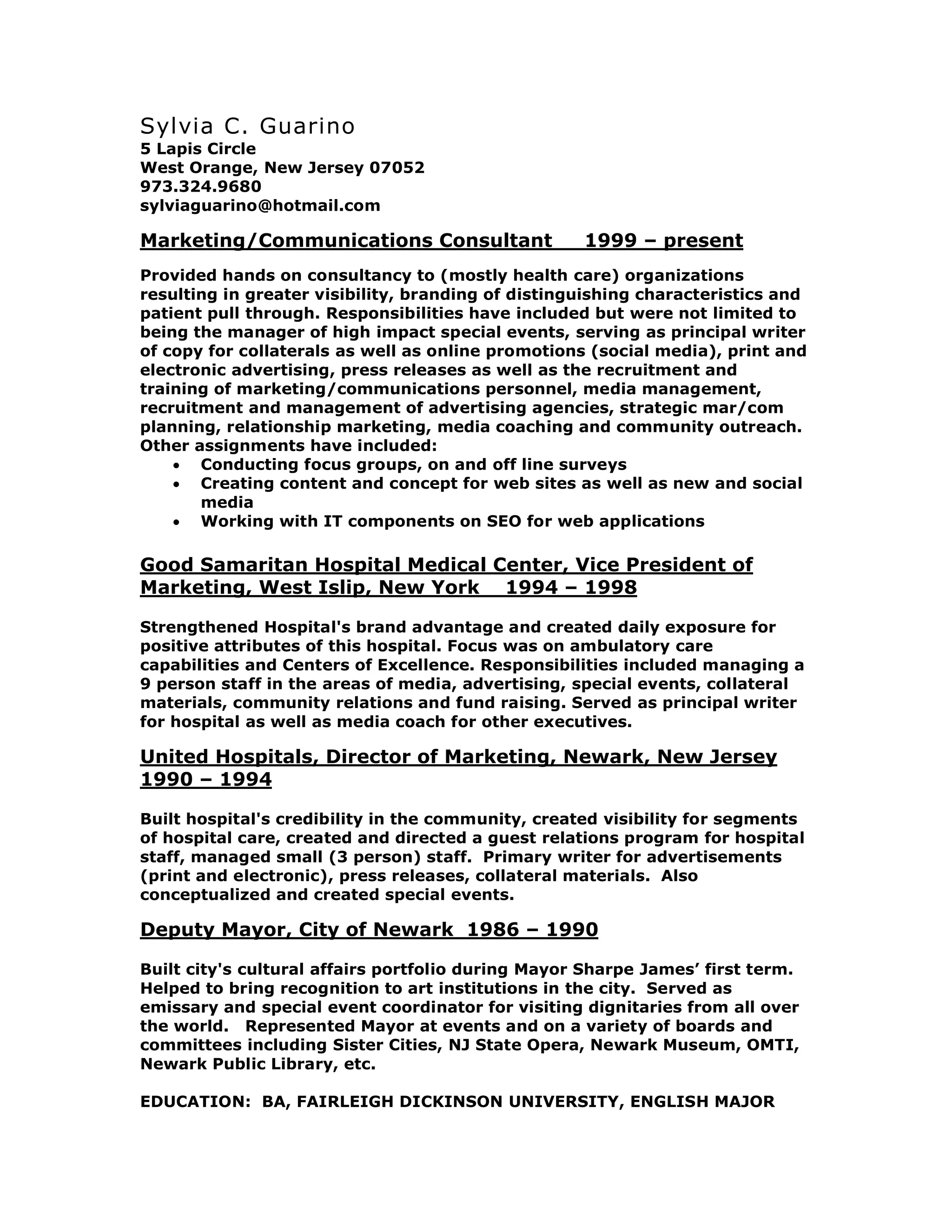 Abbreviated CV | PDF