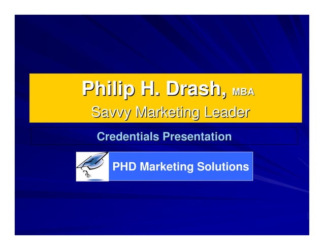 P. Drash 2009 Credentials Presentation | PPT