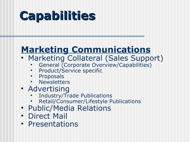PLA Capabilities | PPT | Marketing and Advertising | Business