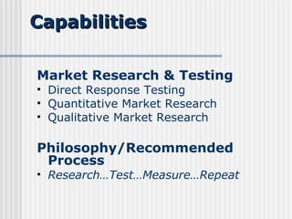 PLA Capabilities | PPT | Marketing and Advertising | Business