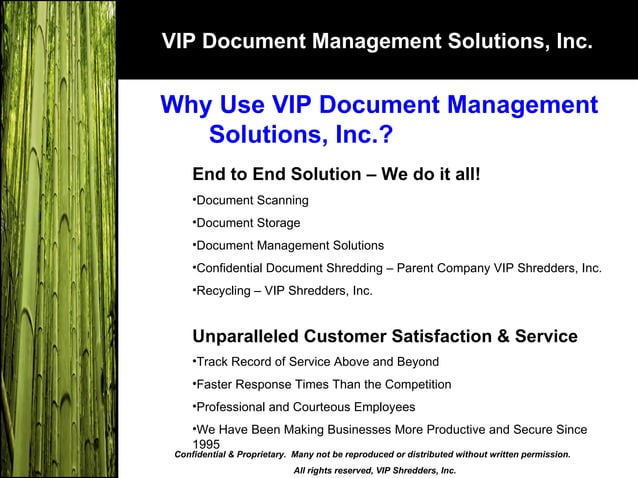 VIP Document Management Solutions | PPT | Desktop Publishing | Computer ...