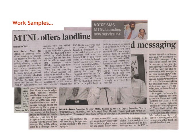 Telecom PR Samples - Set 1 | PPT