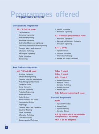 PSG Tech College Profile | PDF