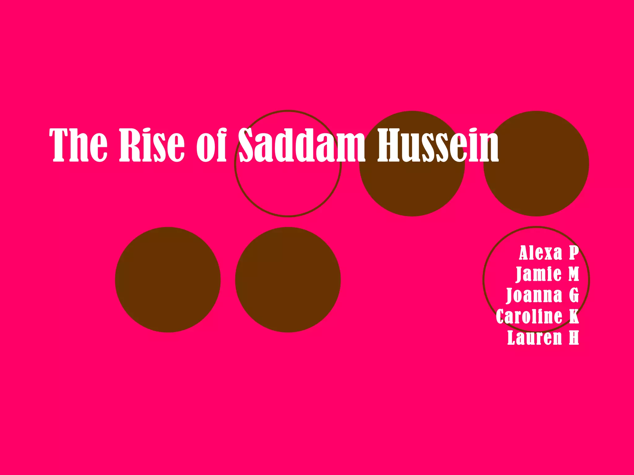 The Rise of Saddam Hussein | PPT