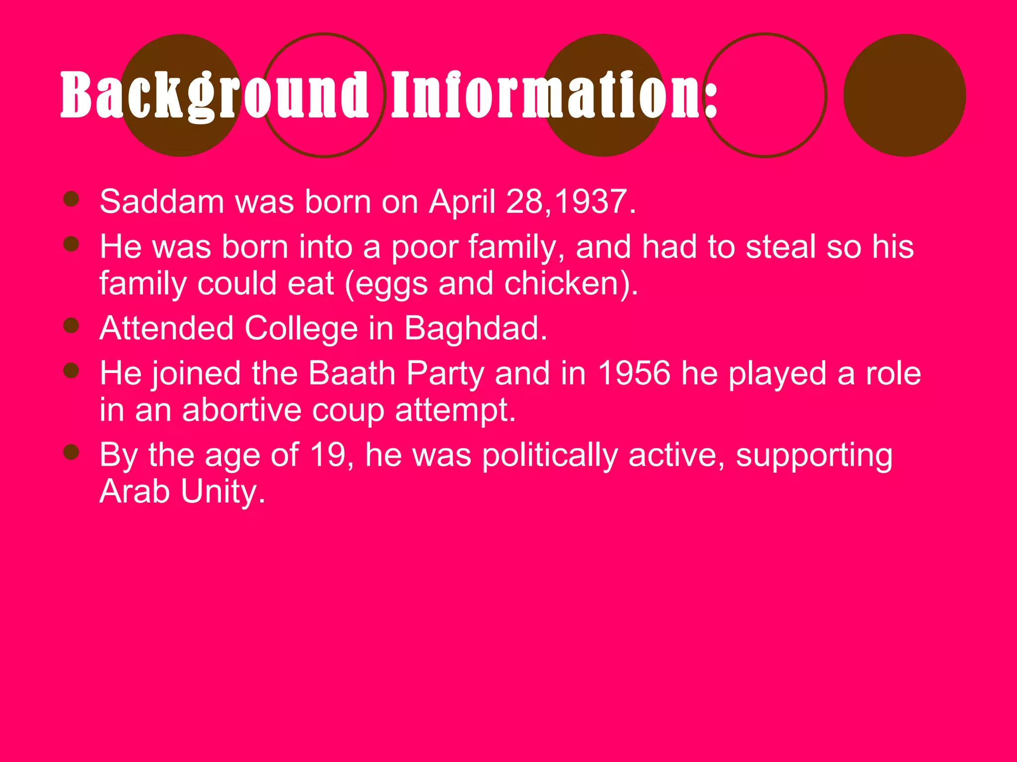 The Rise of Saddam Hussein | PPT