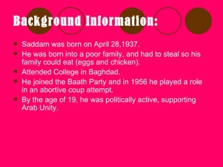 The Rise of Saddam Hussein | PPT