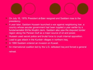 The Rise of Saddam Hussein | PPT