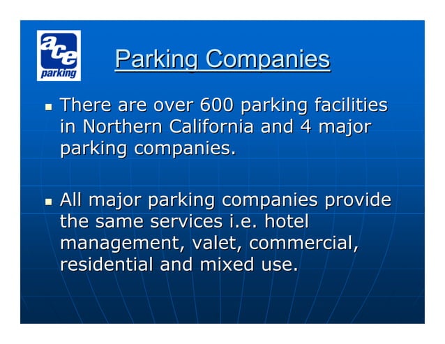 Parking Management In 2009 | PPT