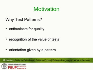Test Patterns - What is a Pattern? | PPT