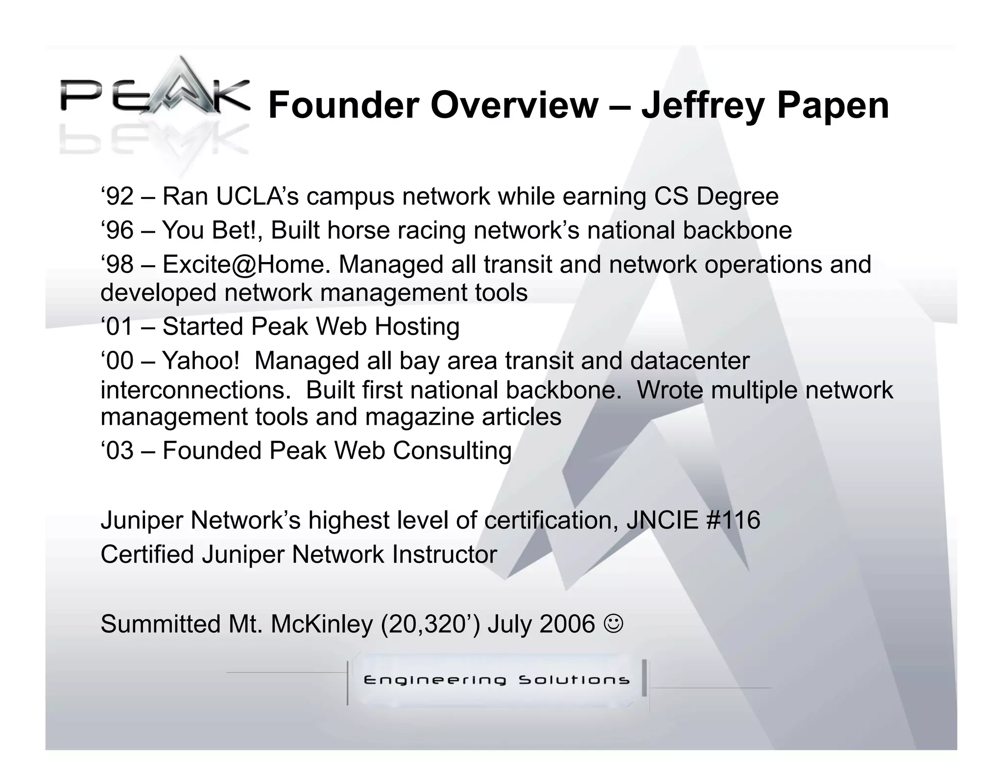 Peak Web Intro Deck W Colo Detail | PPT