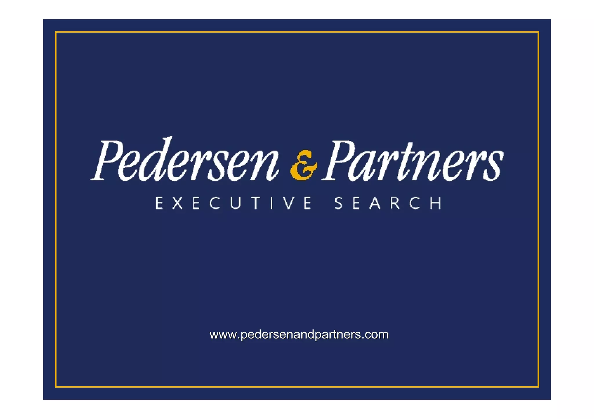 Pedersen & Partners Presentation | PDF