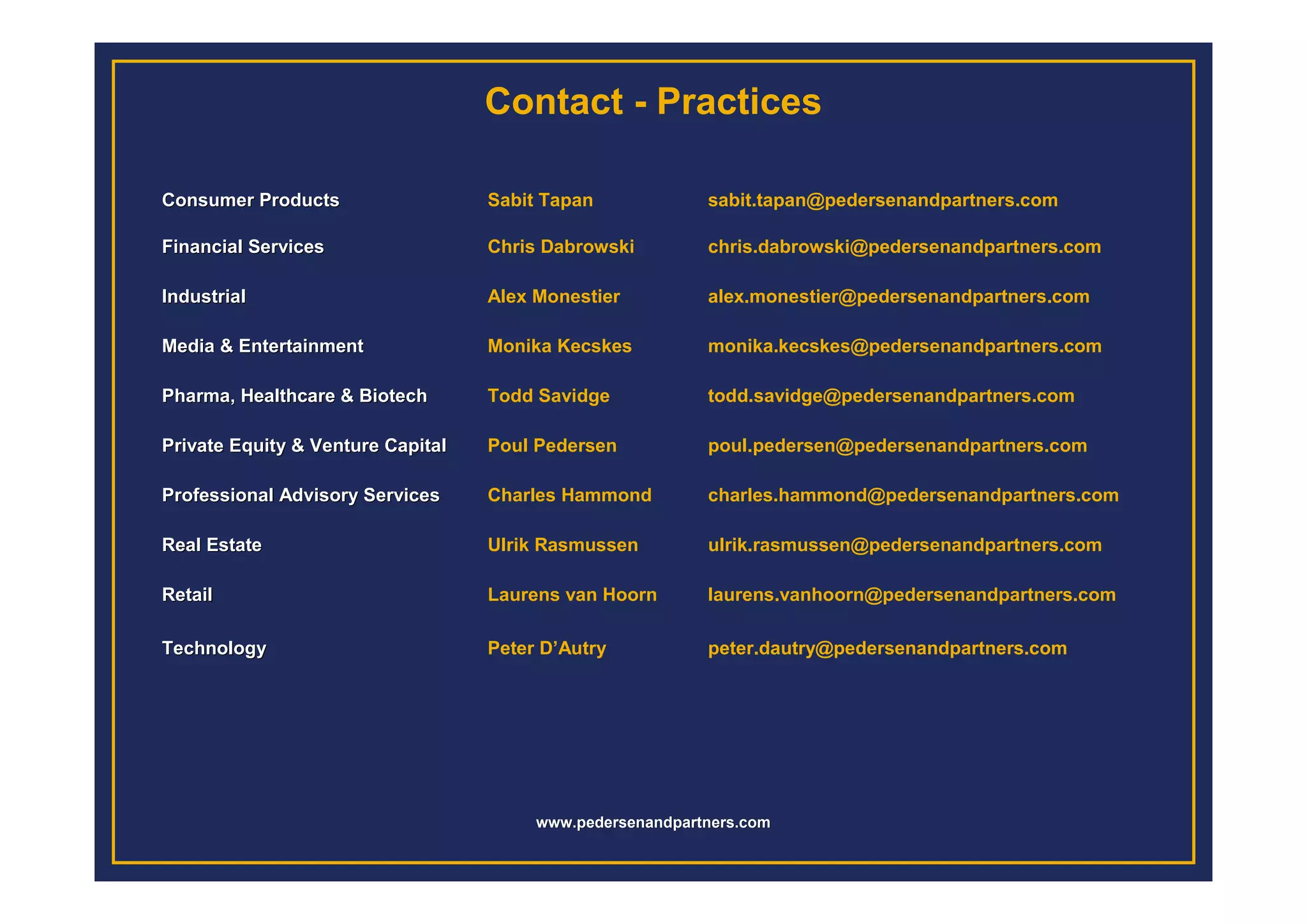 Pedersen & Partners Presentation | PDF