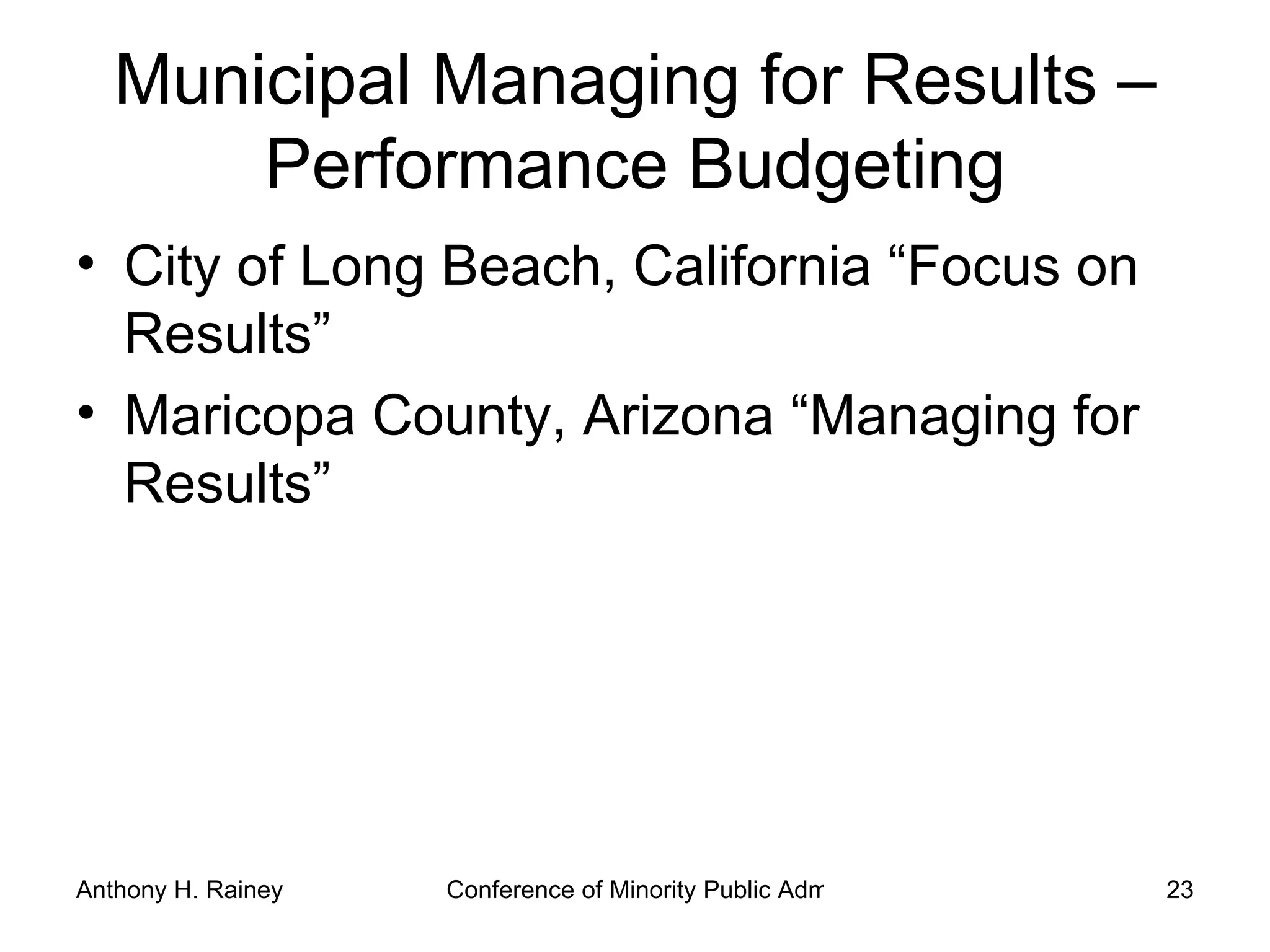 Performance Based Budgeting | PPT