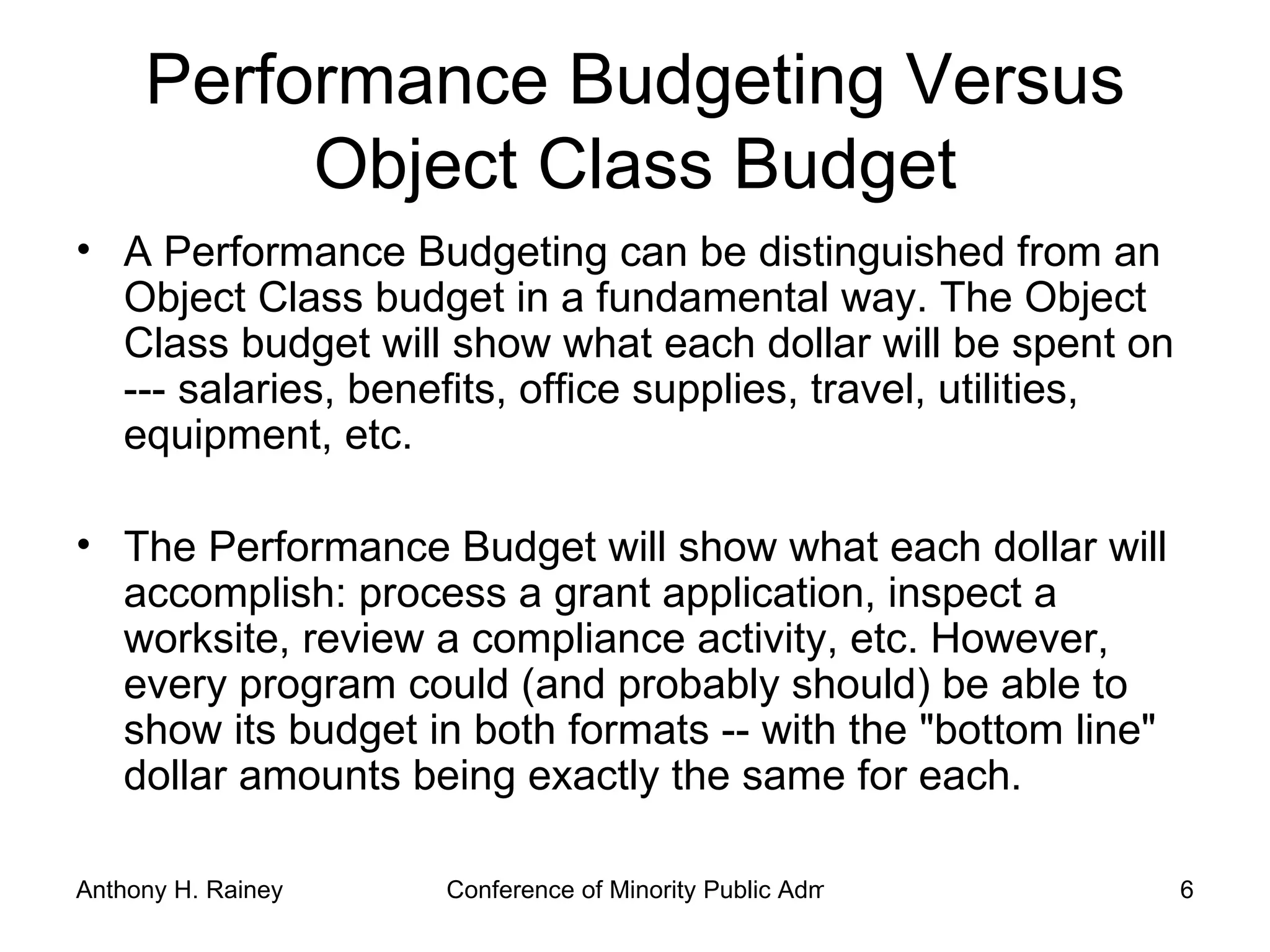 Performance Based Budgeting | PPT