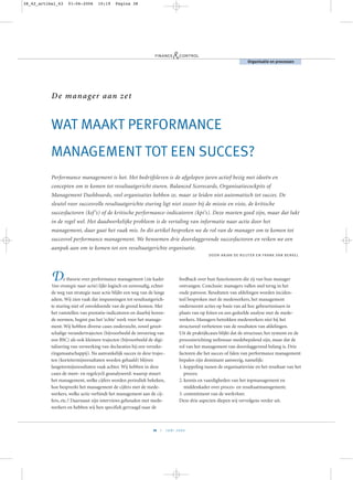 Performance Management - Manager Aan Zet | PDF