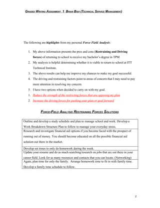 Personal Force Field Analysis | DOC