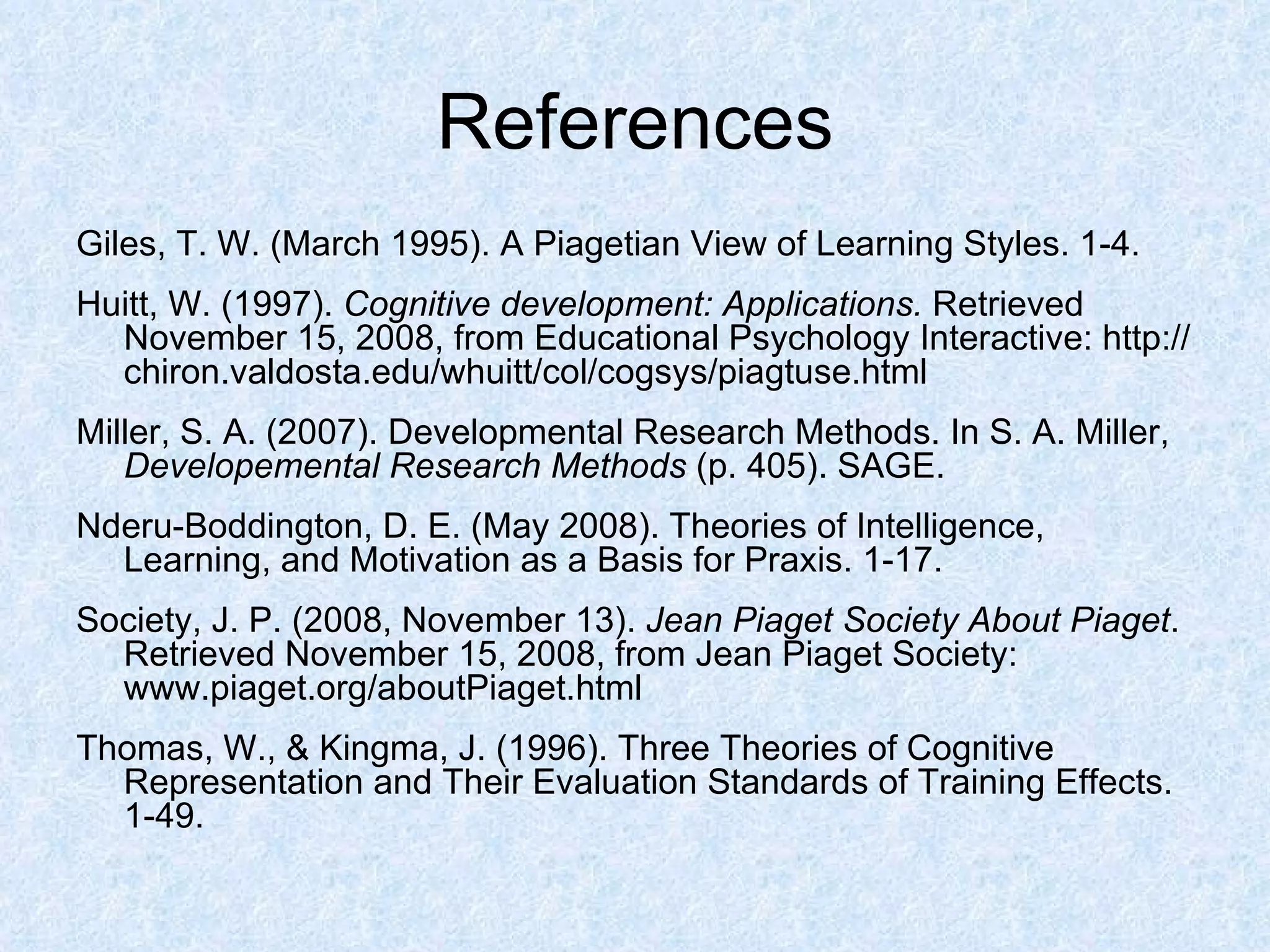 Piaget’S Cognitive Development Theory | PPT