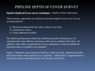 Pipeline Depth Of Cover Surveys | PPT