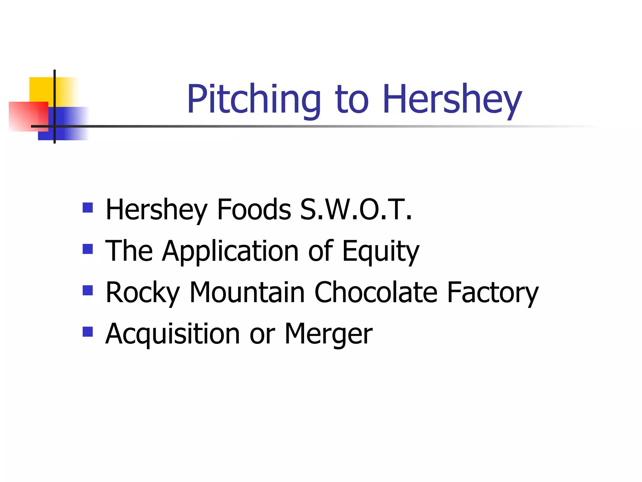 Pitching To Hershey | PPT