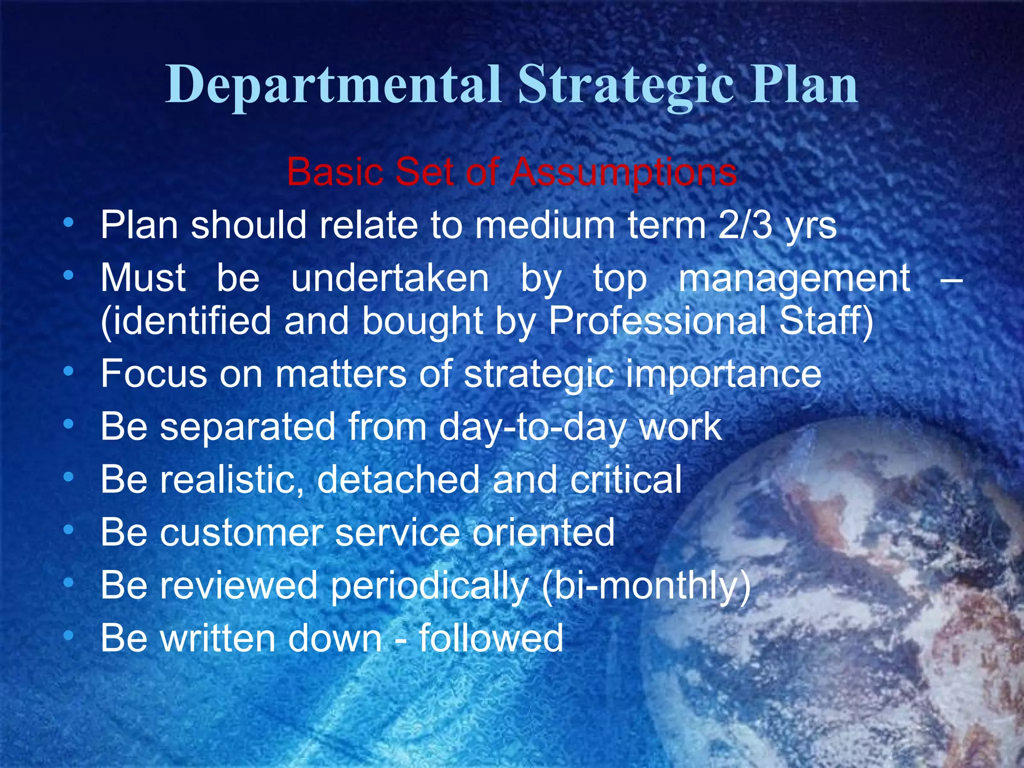 Planning And Development Department Strategic Operational Plan | PPT