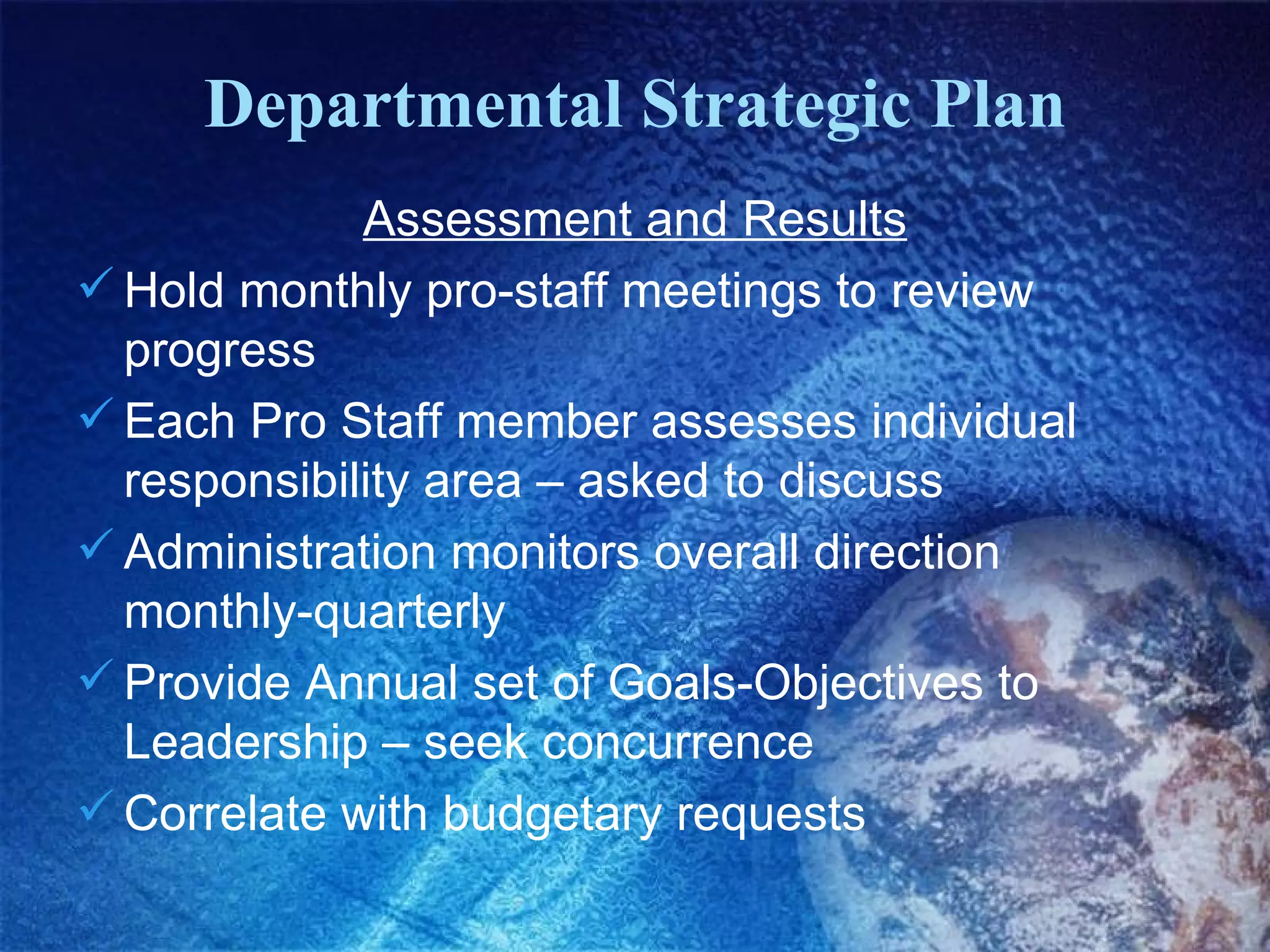 Planning And Development Department Strategic Operational Plan | PPT