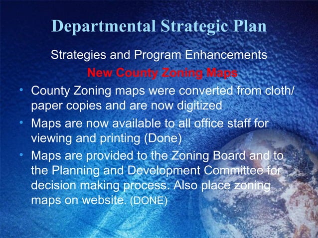 Planning And Development Department Strategic Operational Plan | PPT