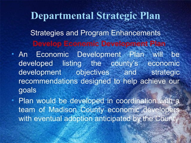 Planning And Development Department Strategic Operational Plan | PPT
