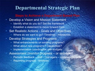Planning And Development Department Strategic Operational Plan | PPT