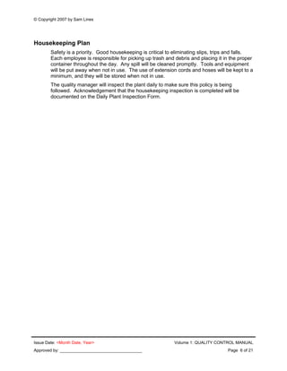 Precast Plant Quality System Documentation Set | DOC