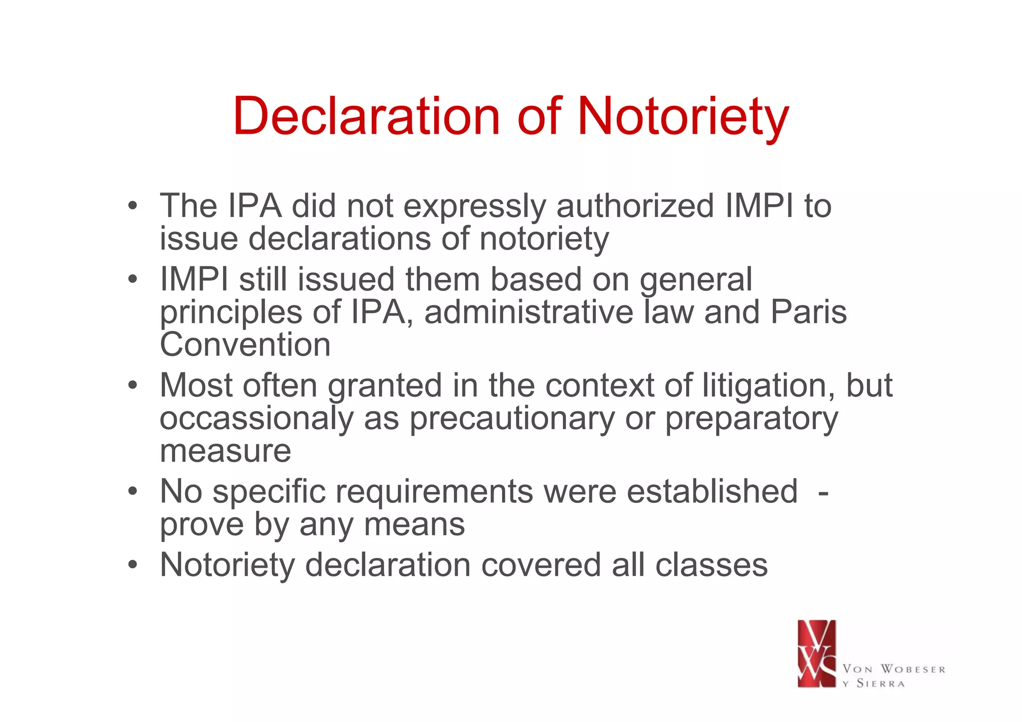 Notorious and Famous Trademarks in Mexico | PDF