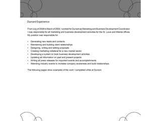 Work Experience Portfolio | PPT