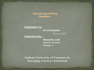 Technical Report Writing Presentation | PPT