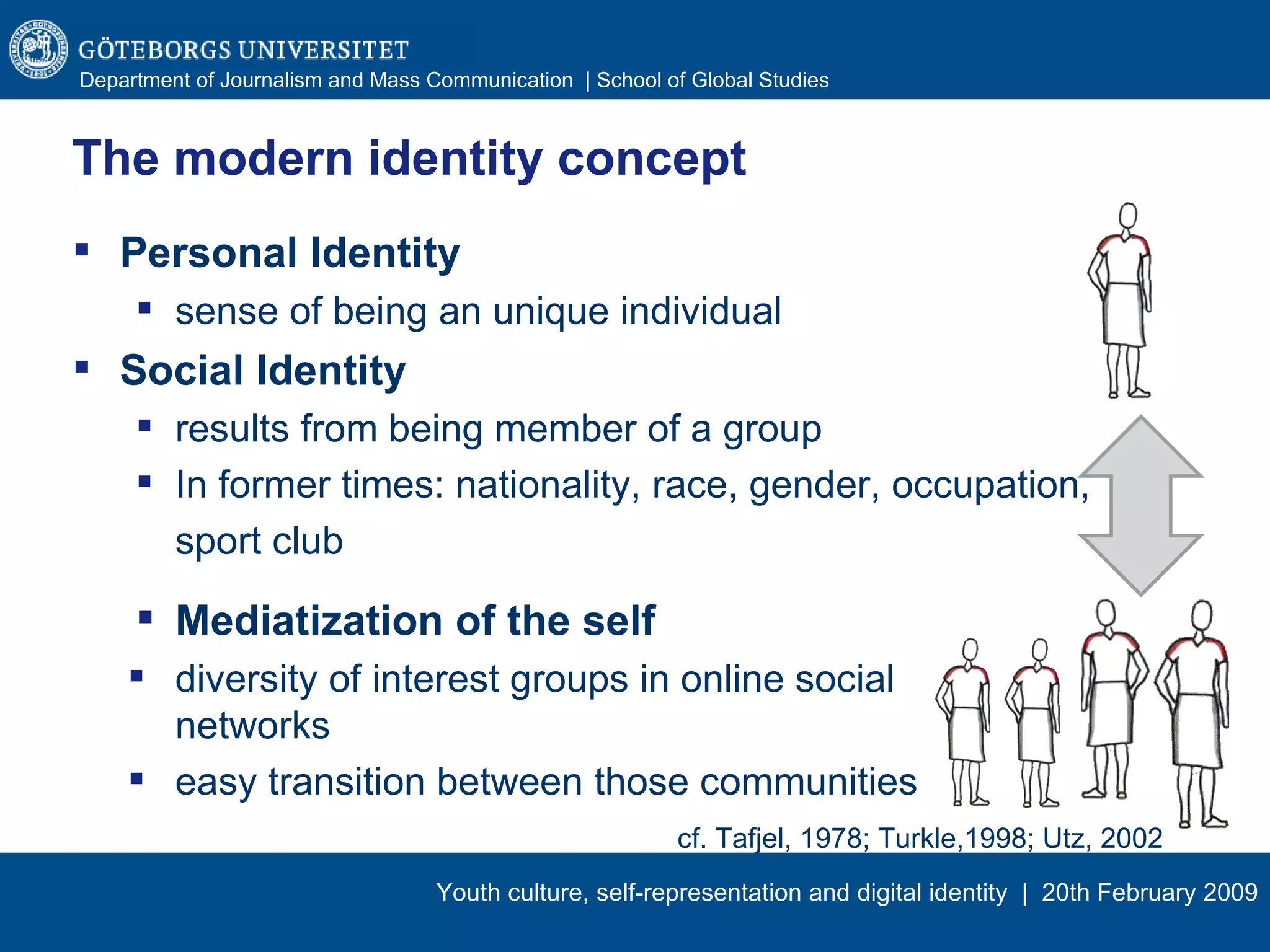 Youth Culture, Self-Representation and Digital Identity | PPT