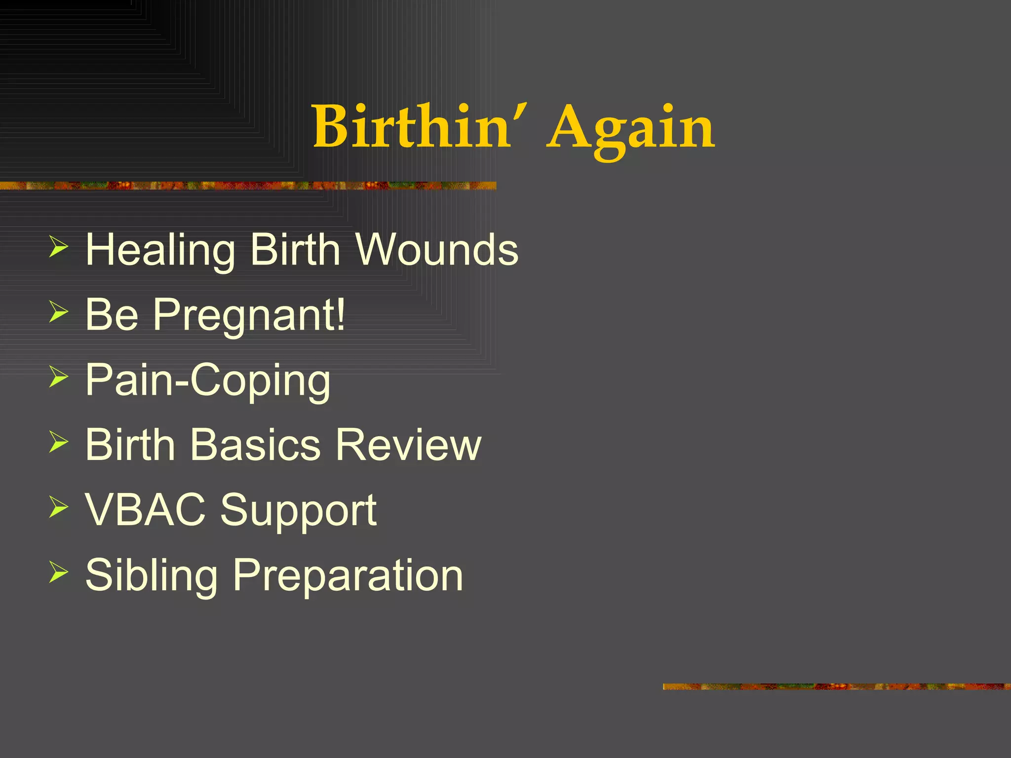 Birthing From Within | PPT