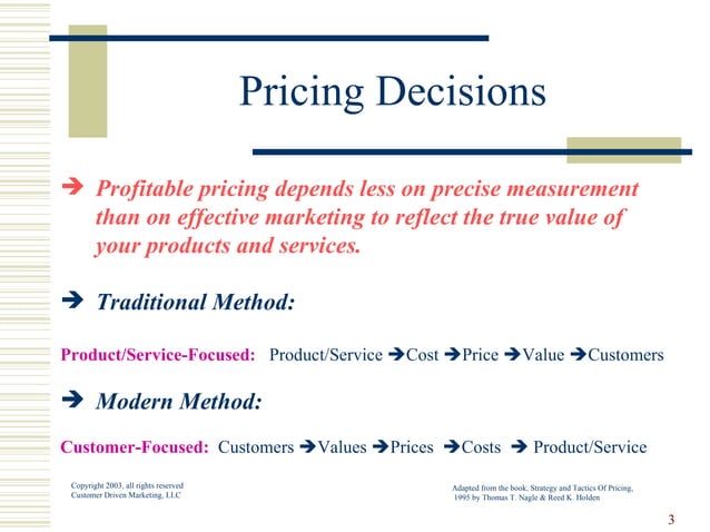 Pricing Strategy & Tactics V.2 | PPT