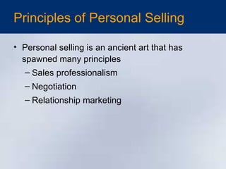 Principle of Personal Selling | PPS