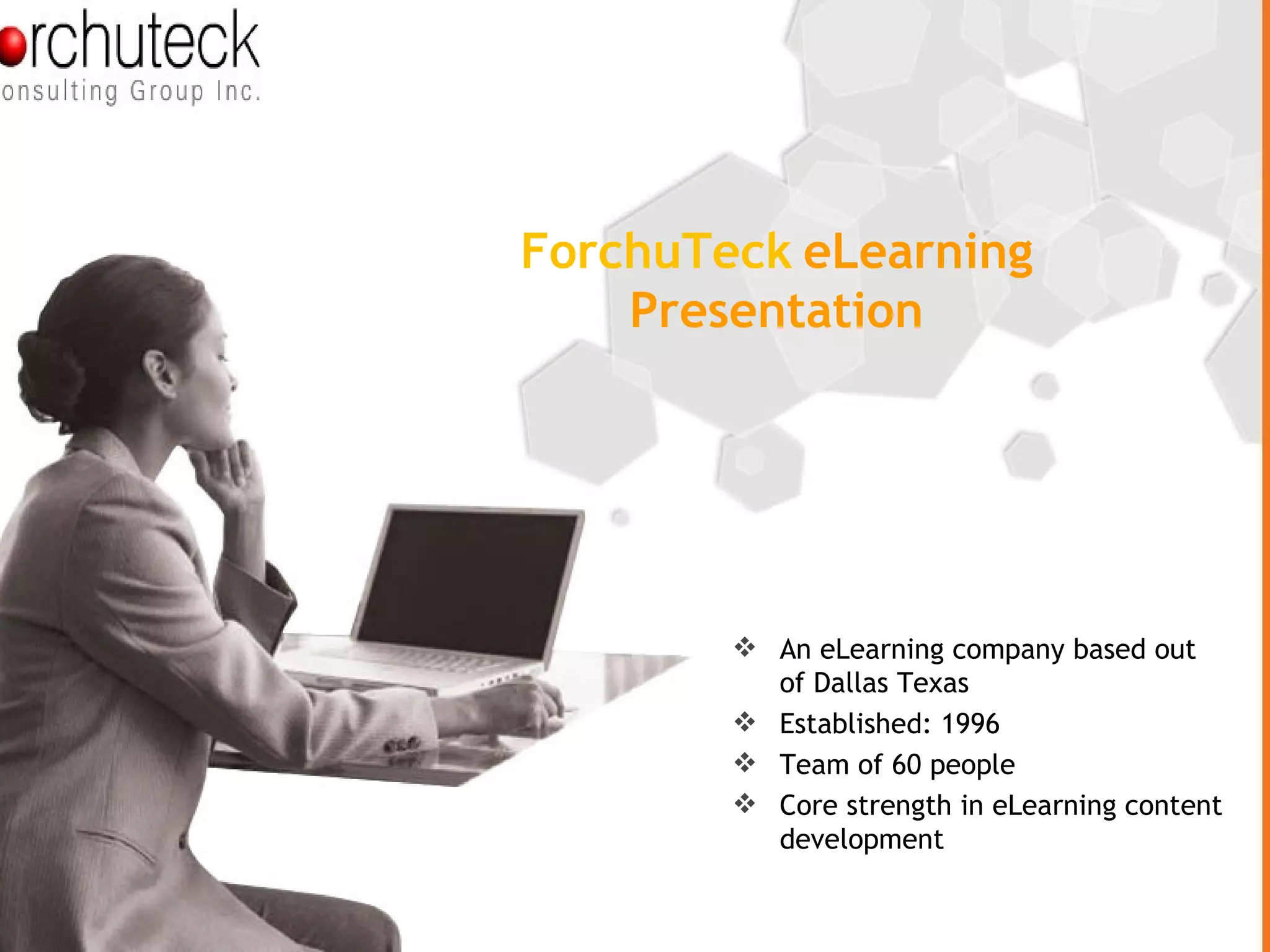 eLearning Presentation | PPT
