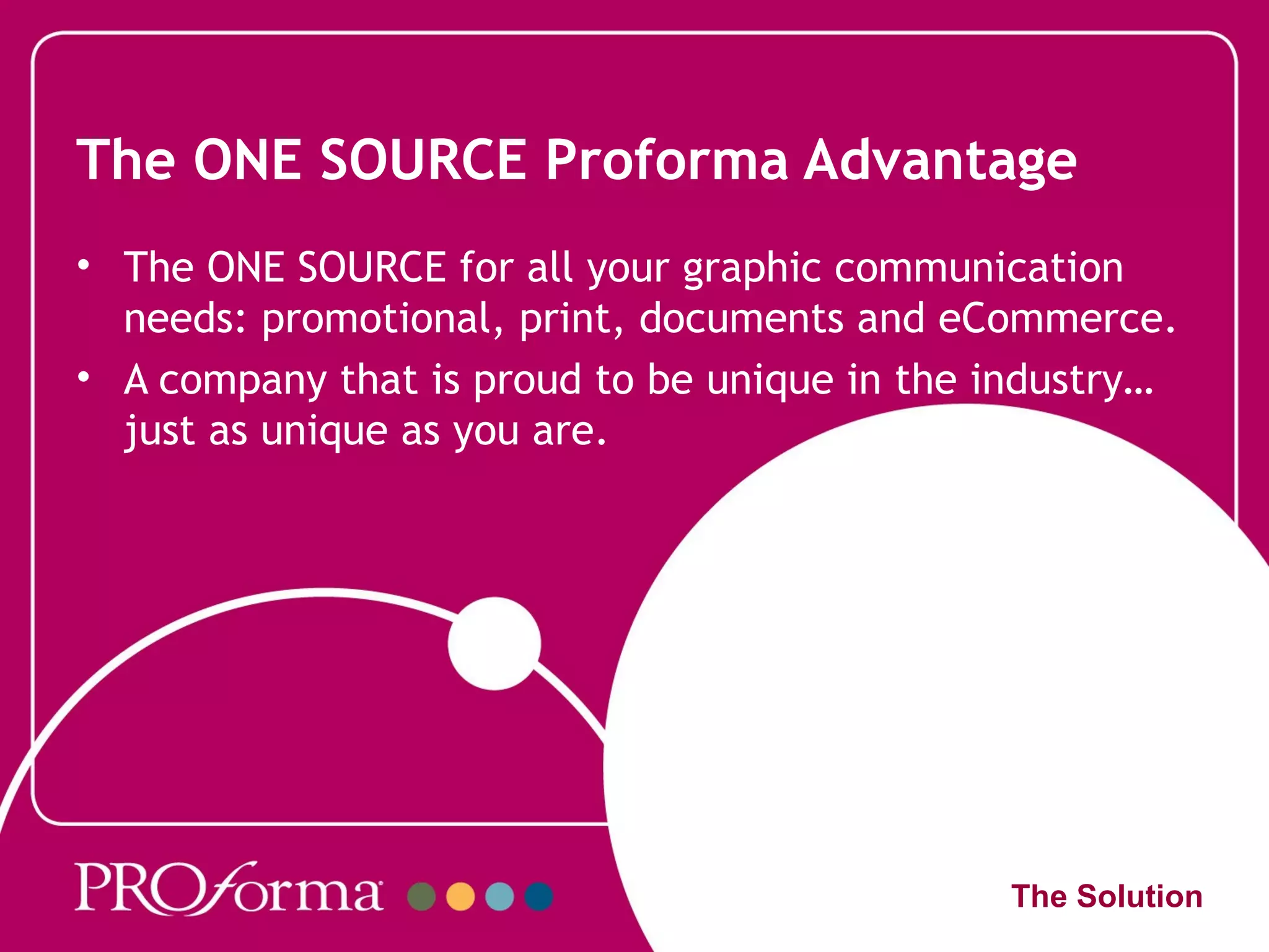 Proforma One Source Infinite Resources | PPT