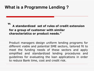 Best Approach to Finance SMEs-Program Lending | PPT